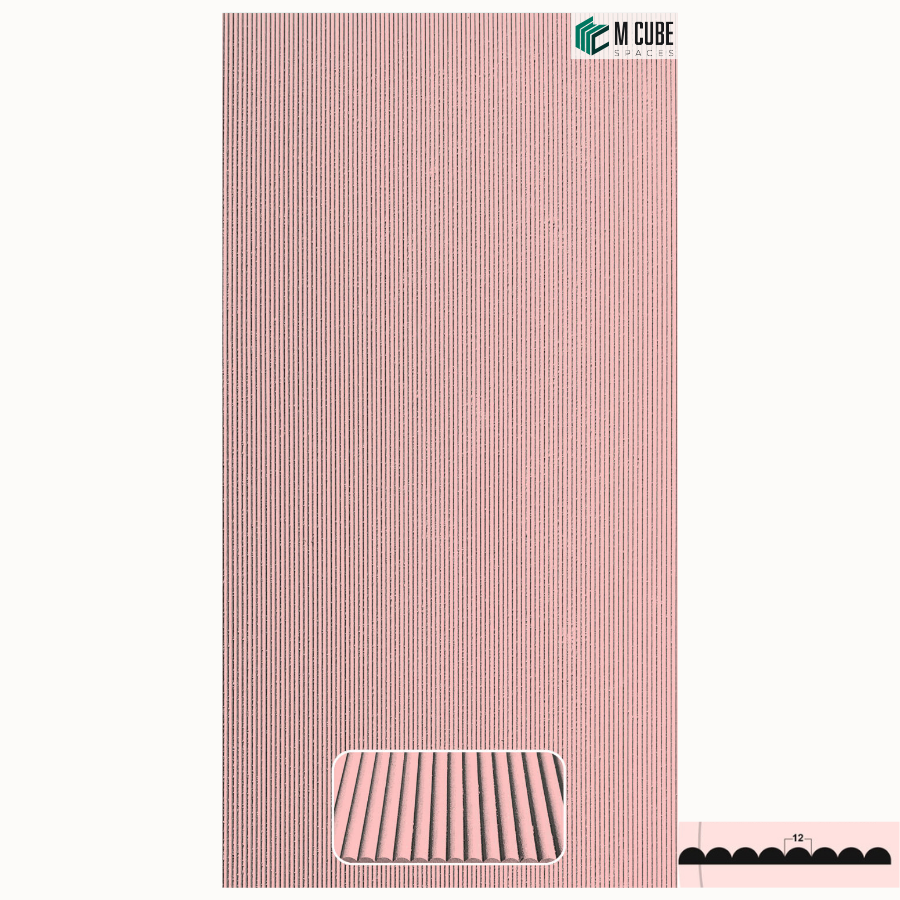 MFP-USX-144 8ft x 4ft MDF Fluted Paintable Panel – 8mm – M Cube Spaces